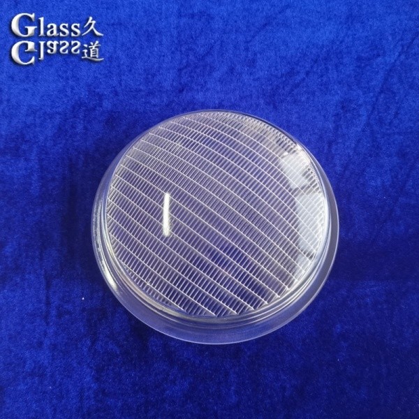 Customize Transparent Textured Surface Glass Light Cover Lens